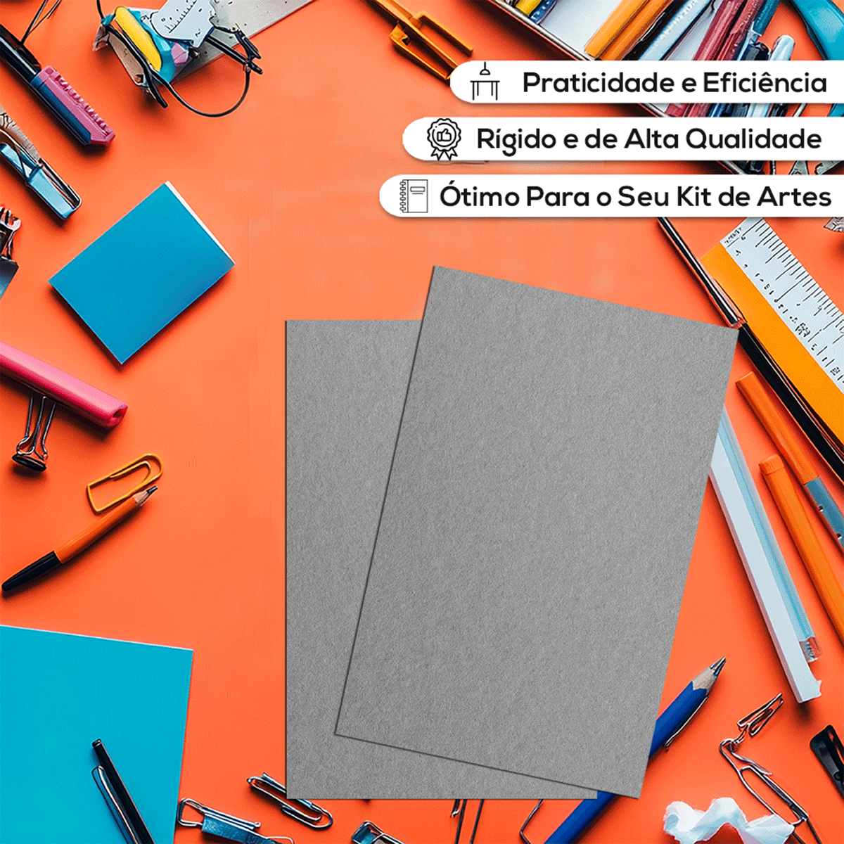 Projetos Compactos: Papel Paraná Holler Cinza A6 1.9mm Cartonagem - Akikola