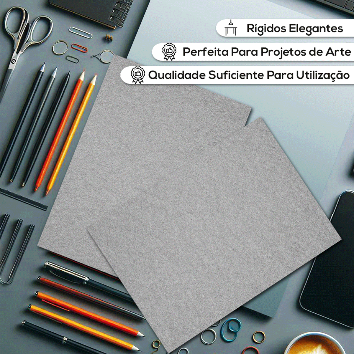 Projetos Compactos: Papel Paraná Holler Cinza A6 1.9mm Cartonagem - Akikola